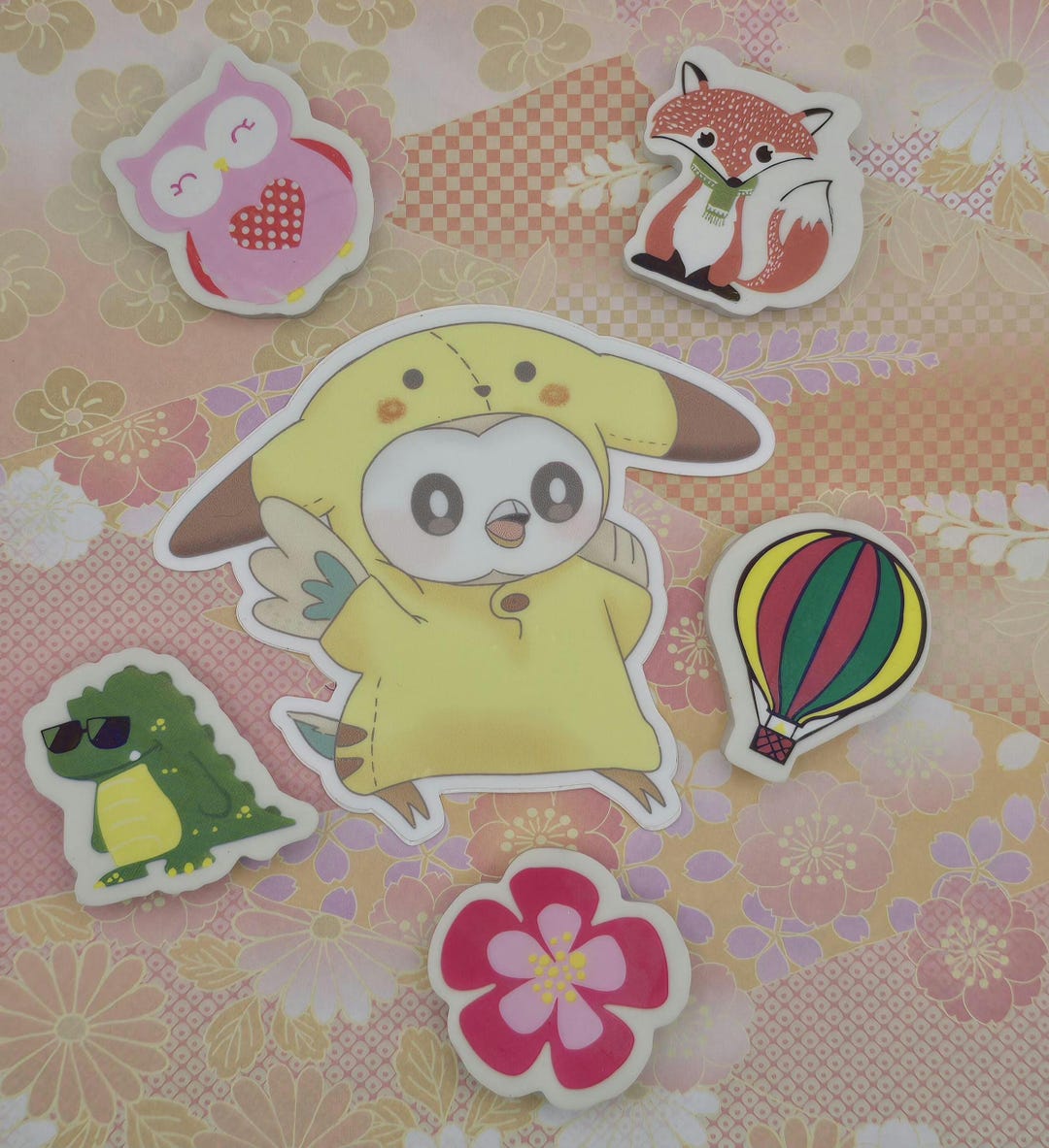 Rowlet in a Pikachu Outfit Sticker - Etsy