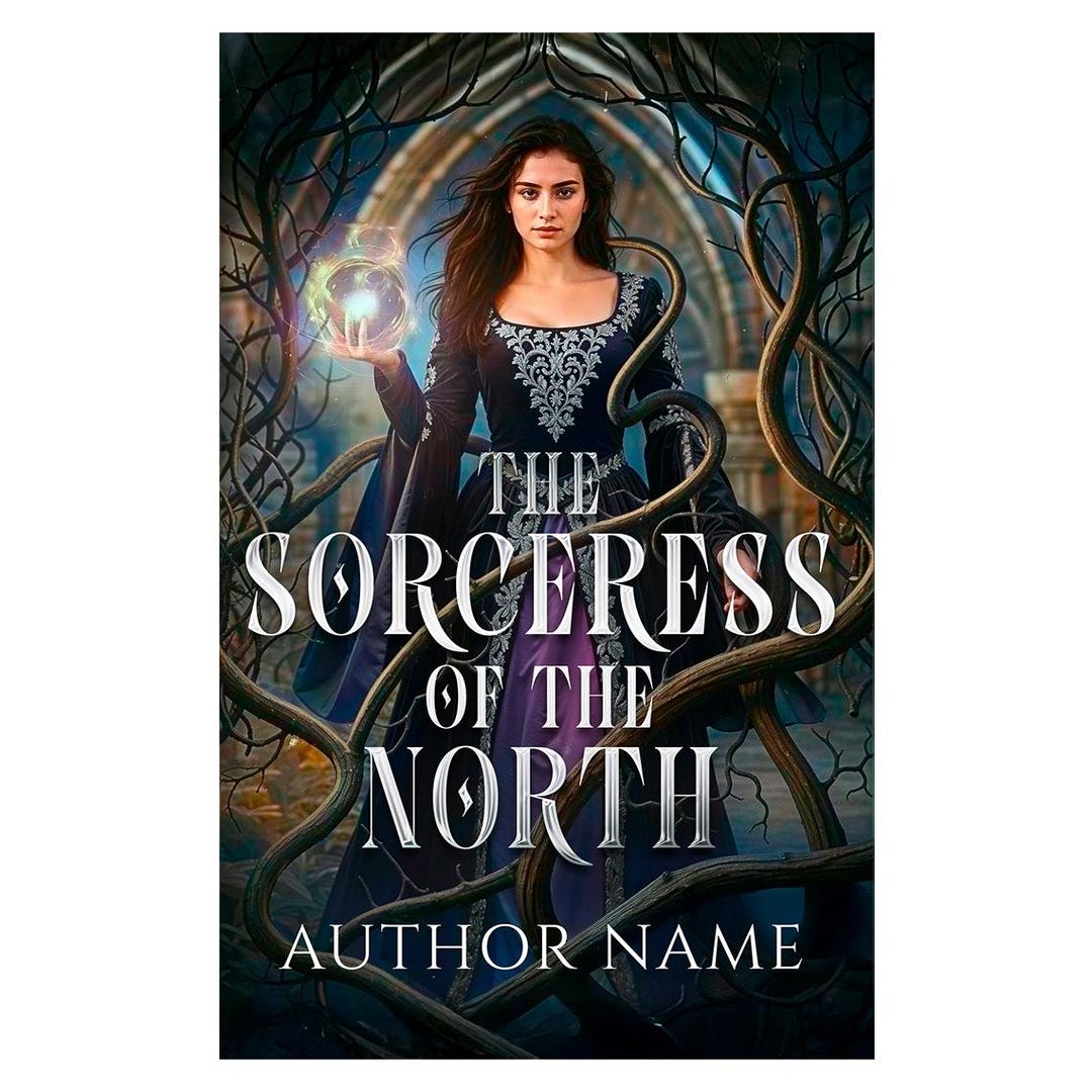 DARK FANTASY Premade Cover | Sorceress, Witch, Magical Heroine ...