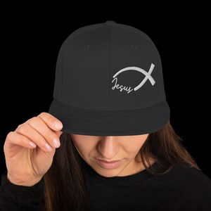 Jesus Fish Snapback Hat - Etsy