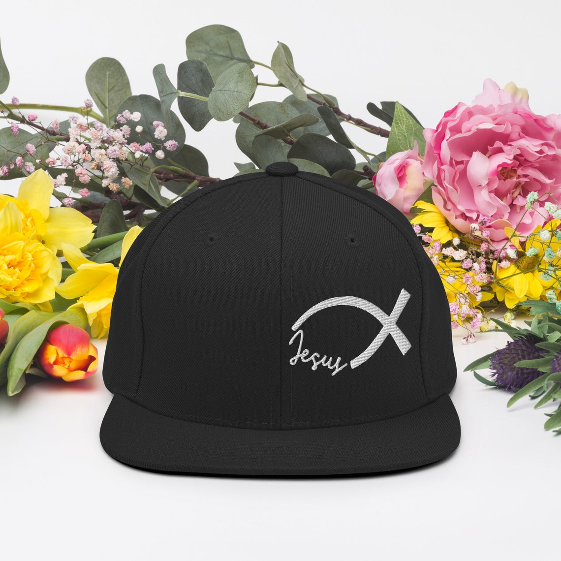 Jesus Fish Snapback Hat - Etsy