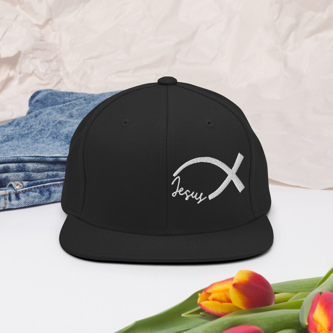 Jesus Fish Snapback Hat - Etsy