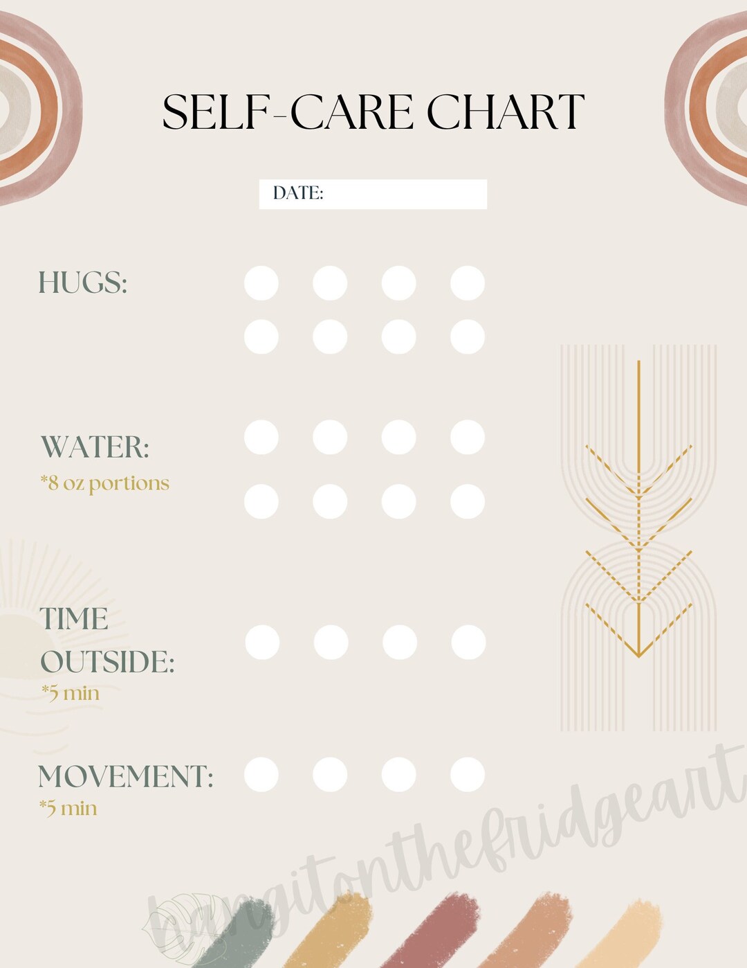 Self-care Chart - Etsy