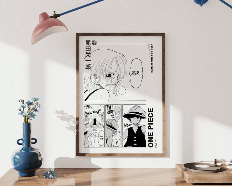 One Piece Poster, Nami Asking for Help Print, One Piece Wall Art, East ...