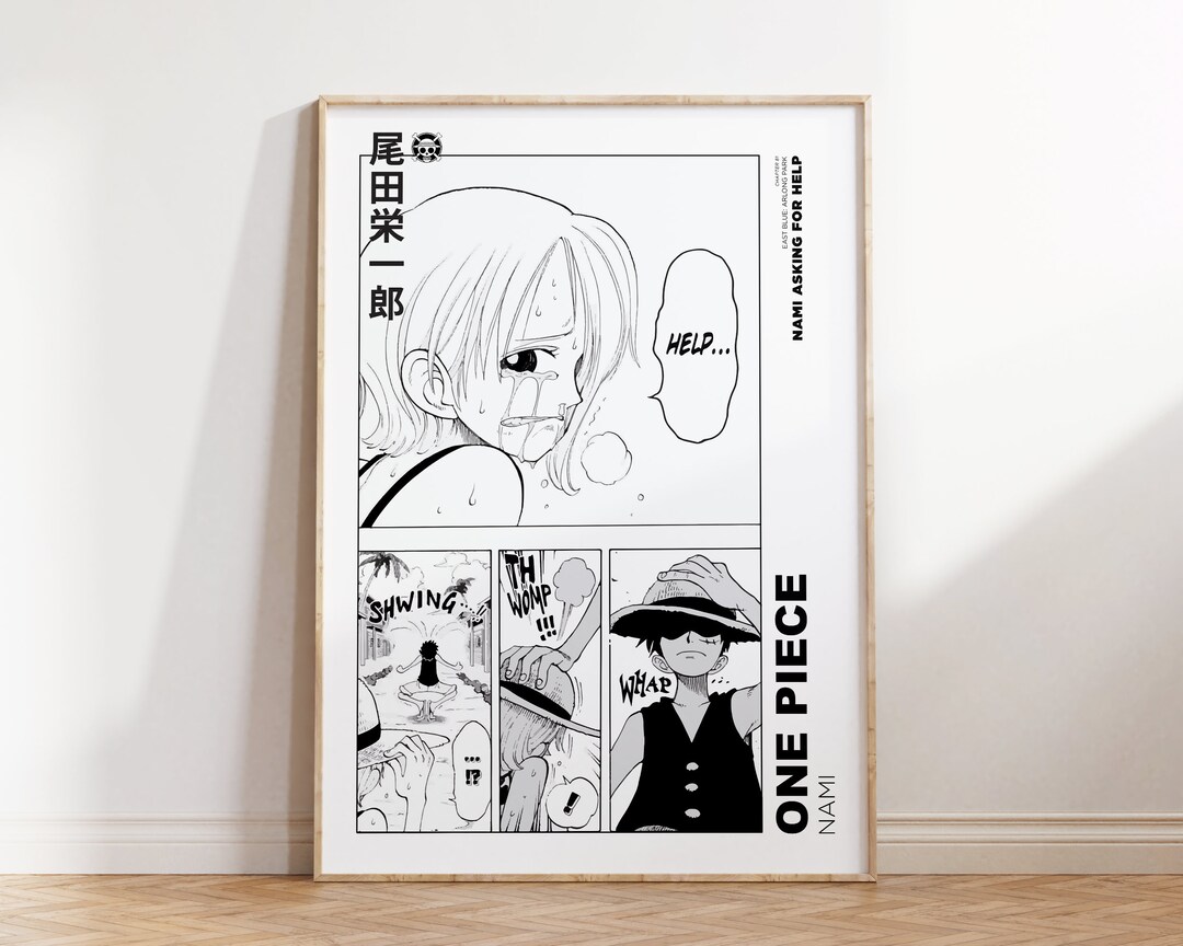 One Piece Poster, Nami Asking for Help Print, One Piece Wall Art, East ...