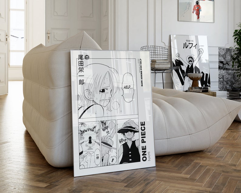 One Piece Poster, Nami Asking for Help Print, One Piece Wall Art, East ...
