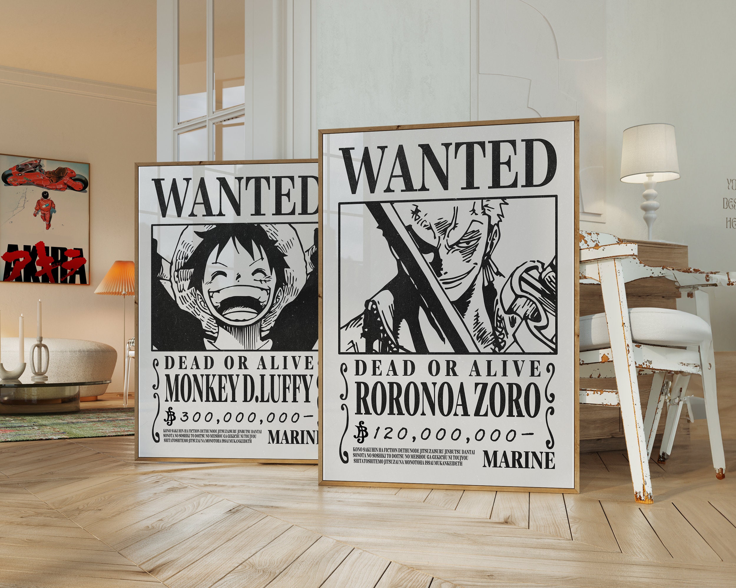 3 Set One Piece Poster, One Piece Wall Art, Luffy Poster, Roronoa Zoro ...