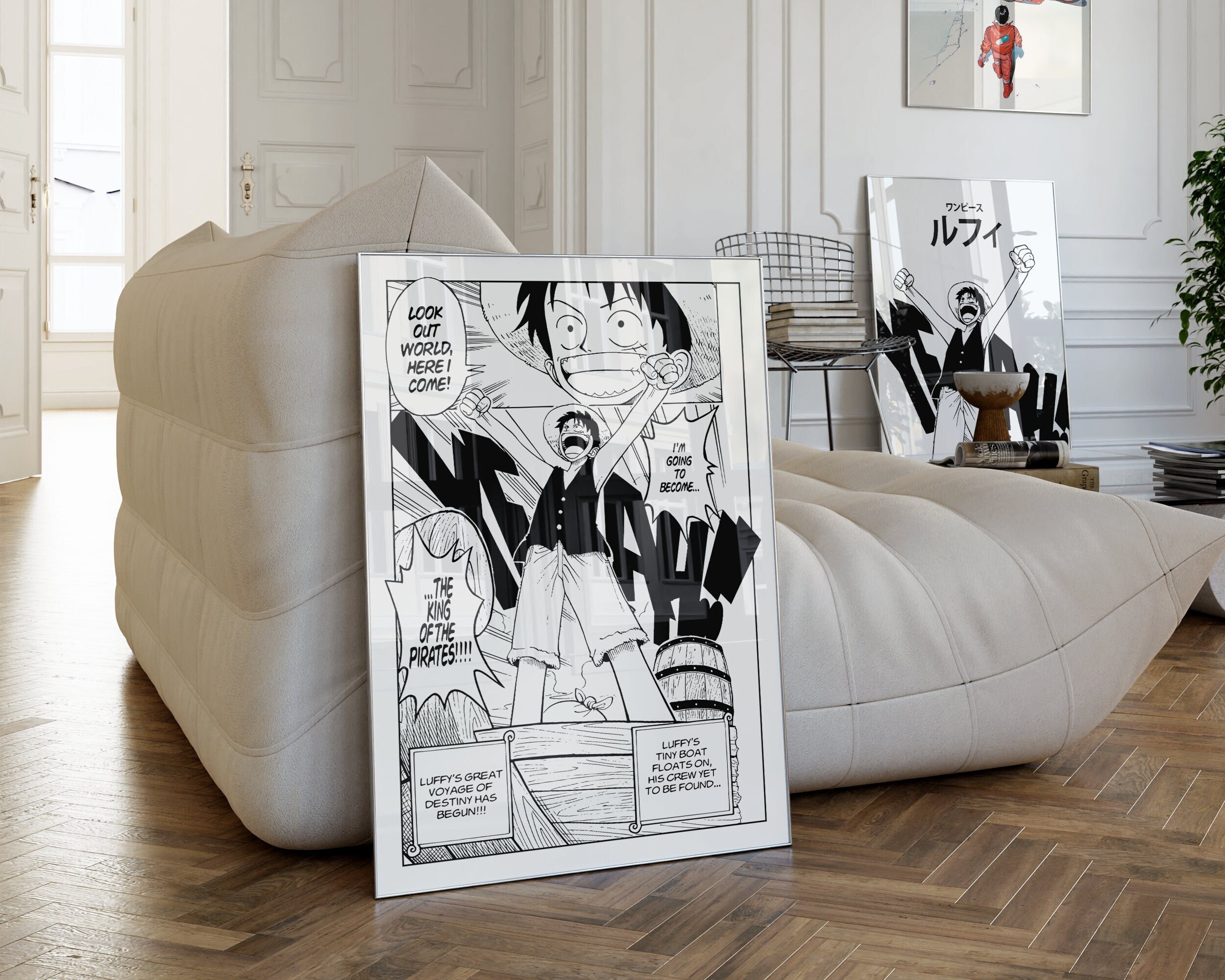 One Piece Poster, Luffy's Dream Strip Edition Print, One Piece Wall Art ...