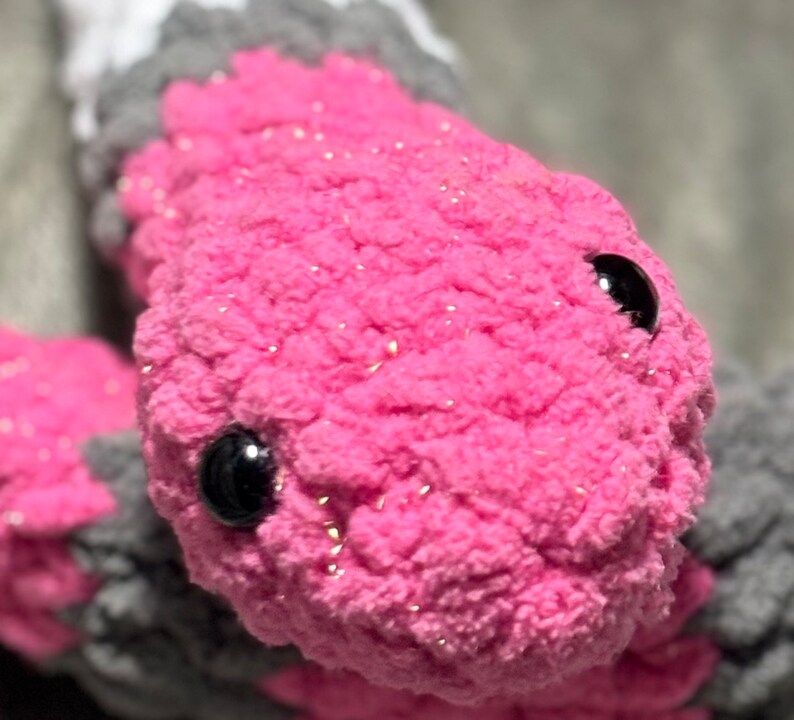 Sparkly Snake, Plushie Crochet Snake, Stuffed Animal, Amigurumi ...