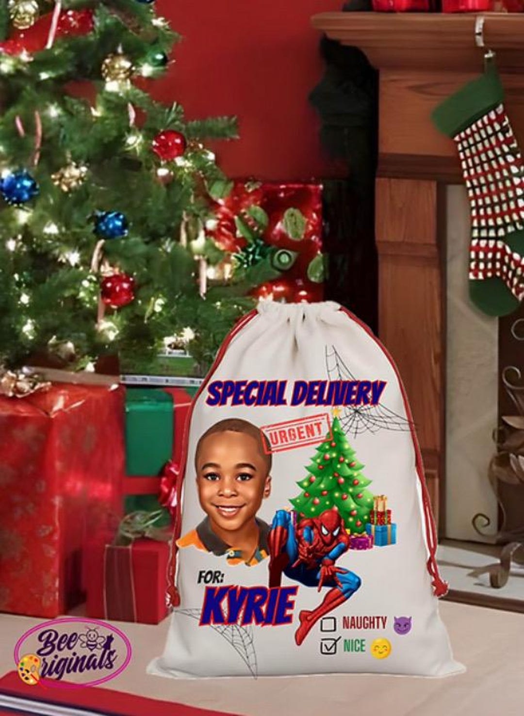 Custom Santa Sacks Editable Template - Etsy