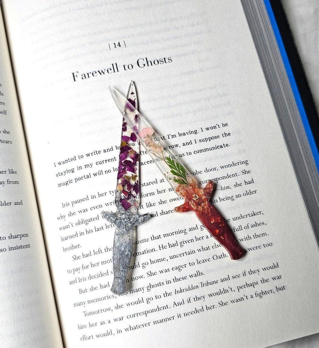 Custom Dagger Bookmarks - Handmade Book Nook Decor - Fantasy Bookish ...