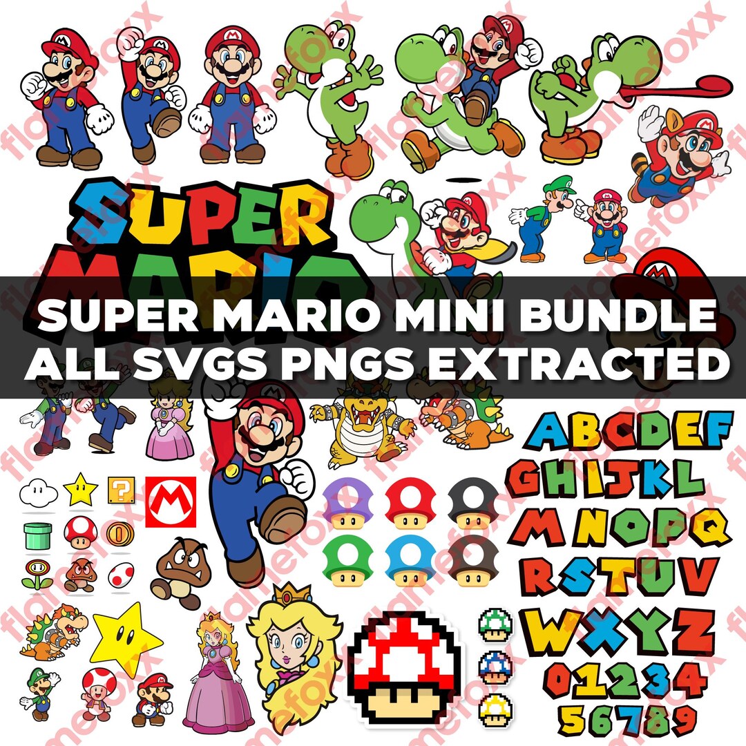 Super Mario Font Svg , Mario Bros Typography, Super Mario Cool Font ...