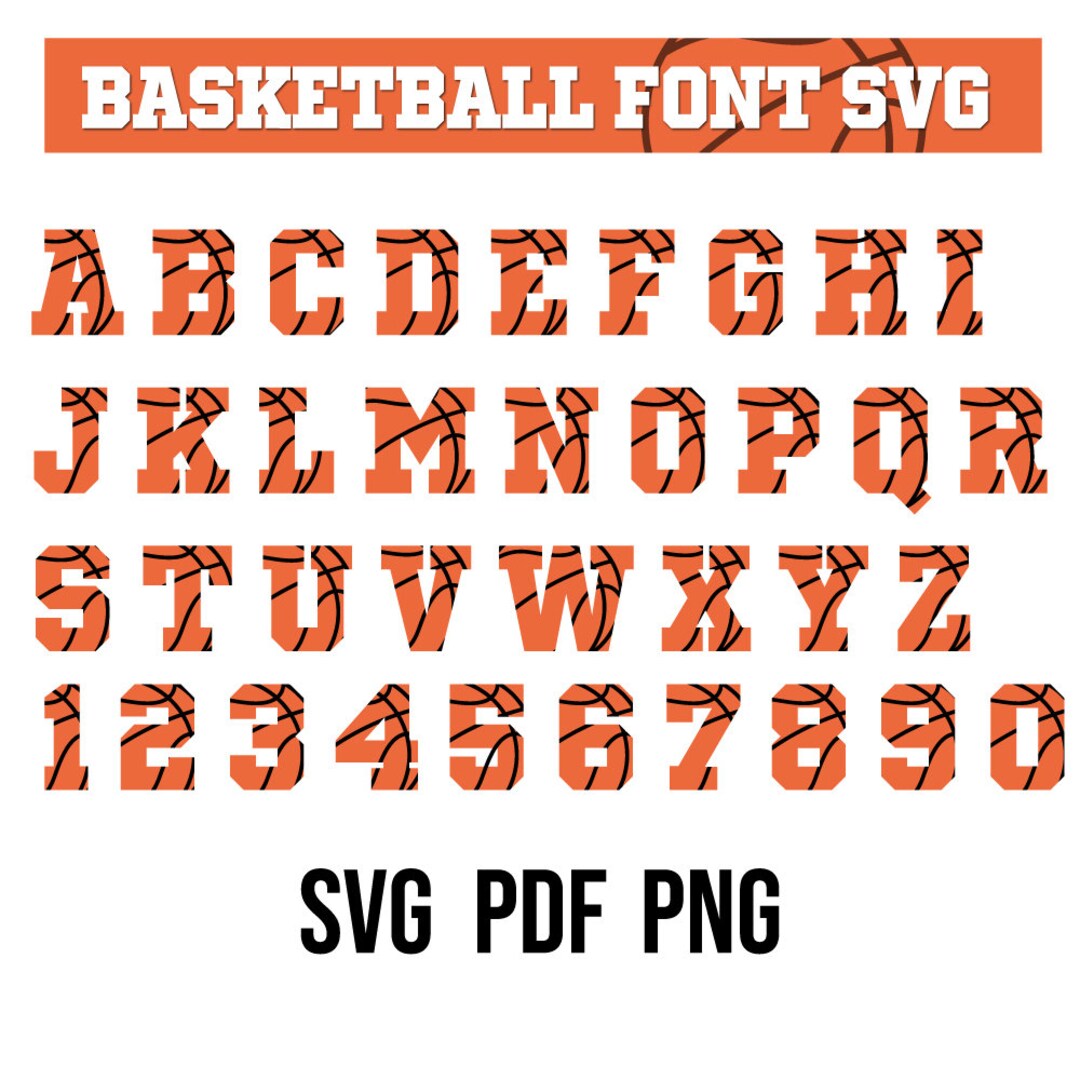 Basketball Font SVG 100 Files Basketball Alphabet SVG Basketbal ...