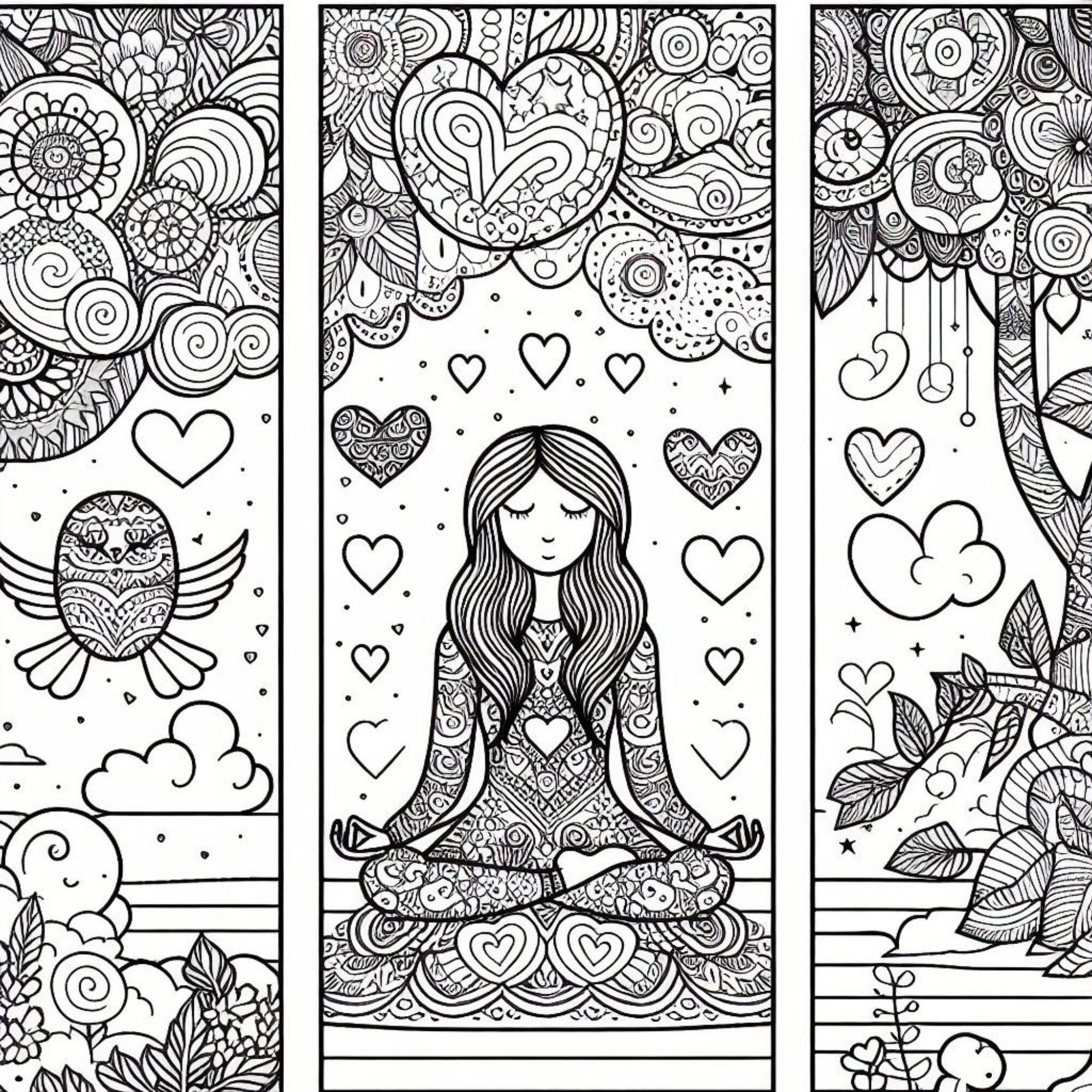 Mindfulness Coloring Pages: Relaxing Designs for Stress Relief - Etsy