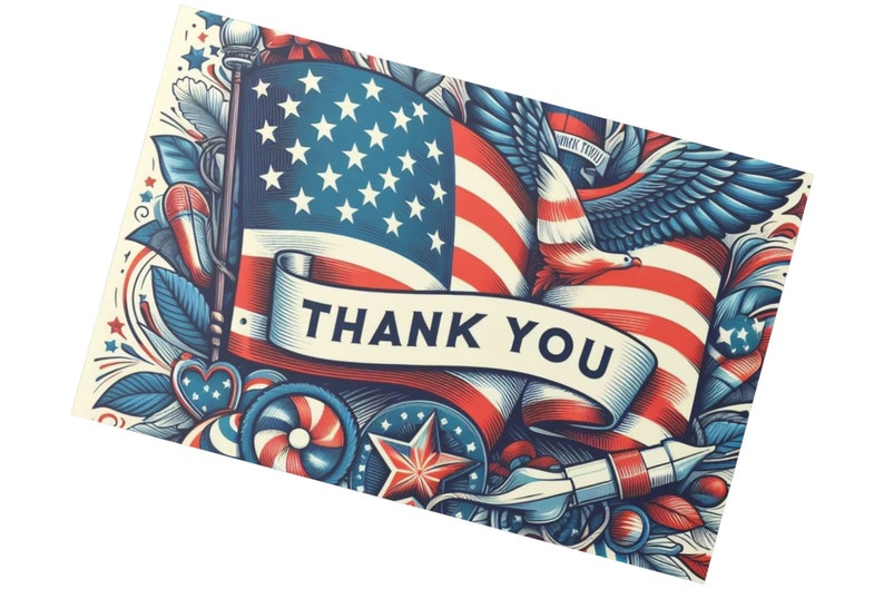 Memorial Day Thank You Card Printable PDF - Etsy