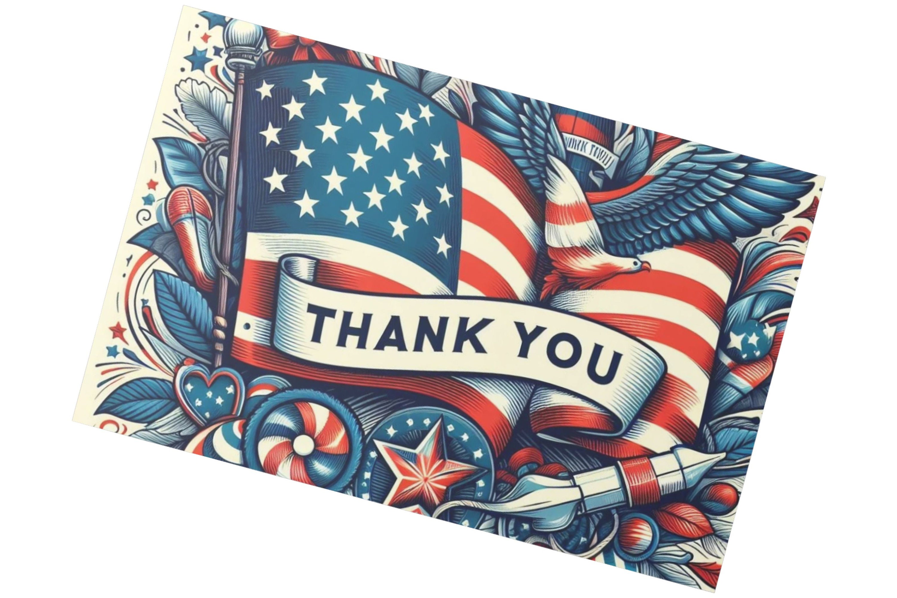 Memorial Day Thank You Card Printable PDF - Etsy
