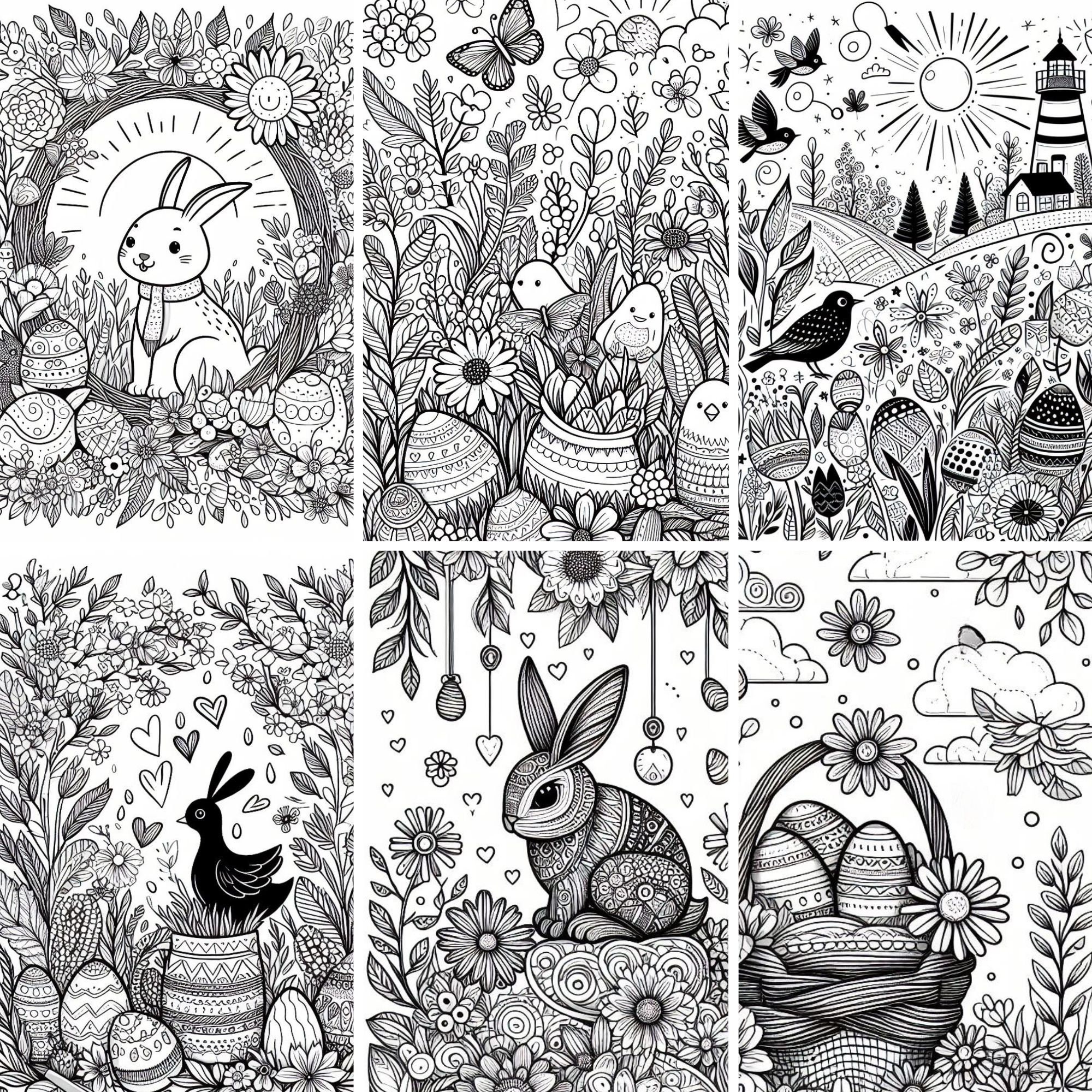 Printable Spring Coloring Book PDF - Etsy