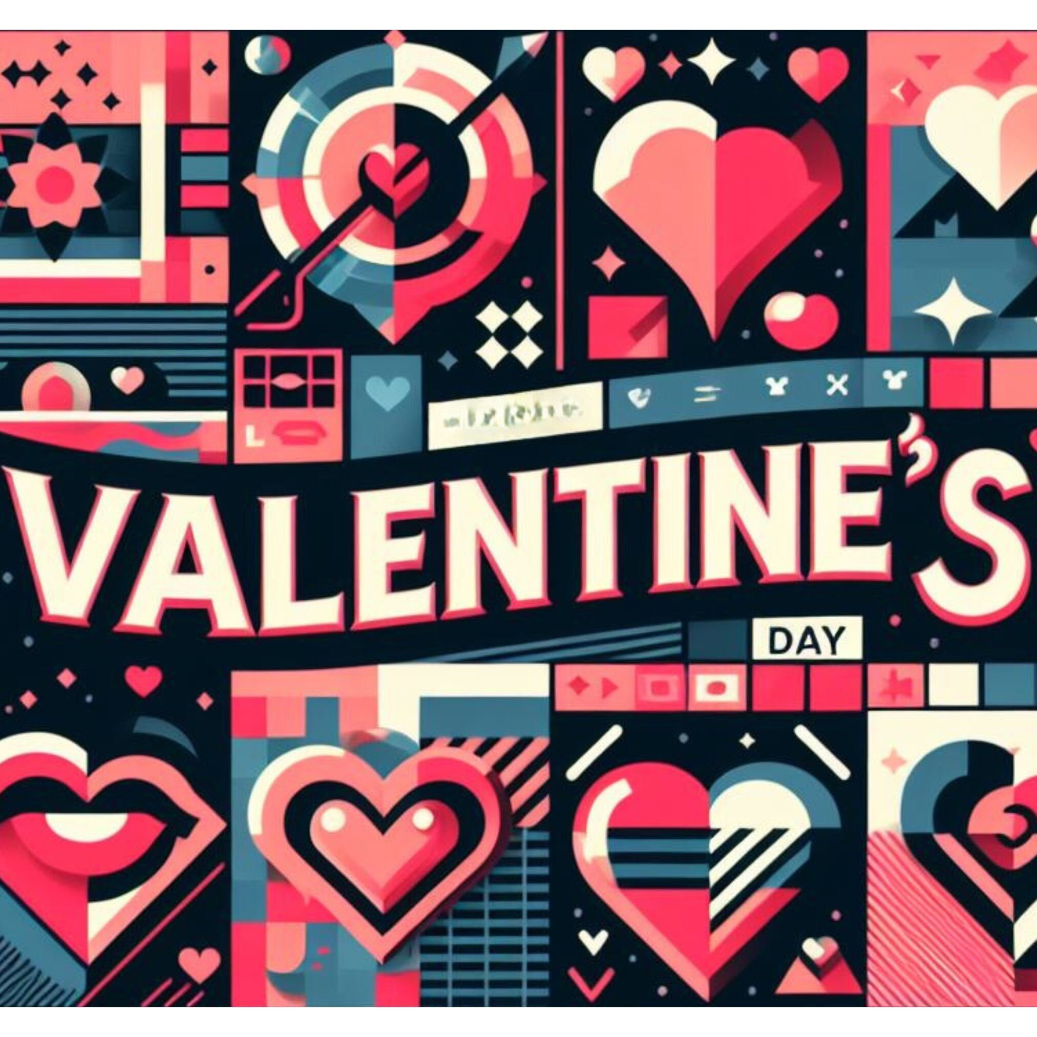 Retro Modern Fusion Valentine Clip Art: Timeless Charm for Contemporary ...