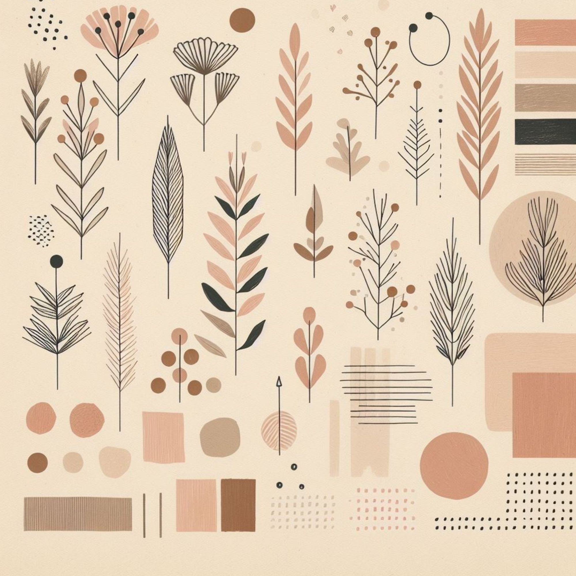 Minimalist Pastel Earthy Tones Scrapbook Paper - Etsy