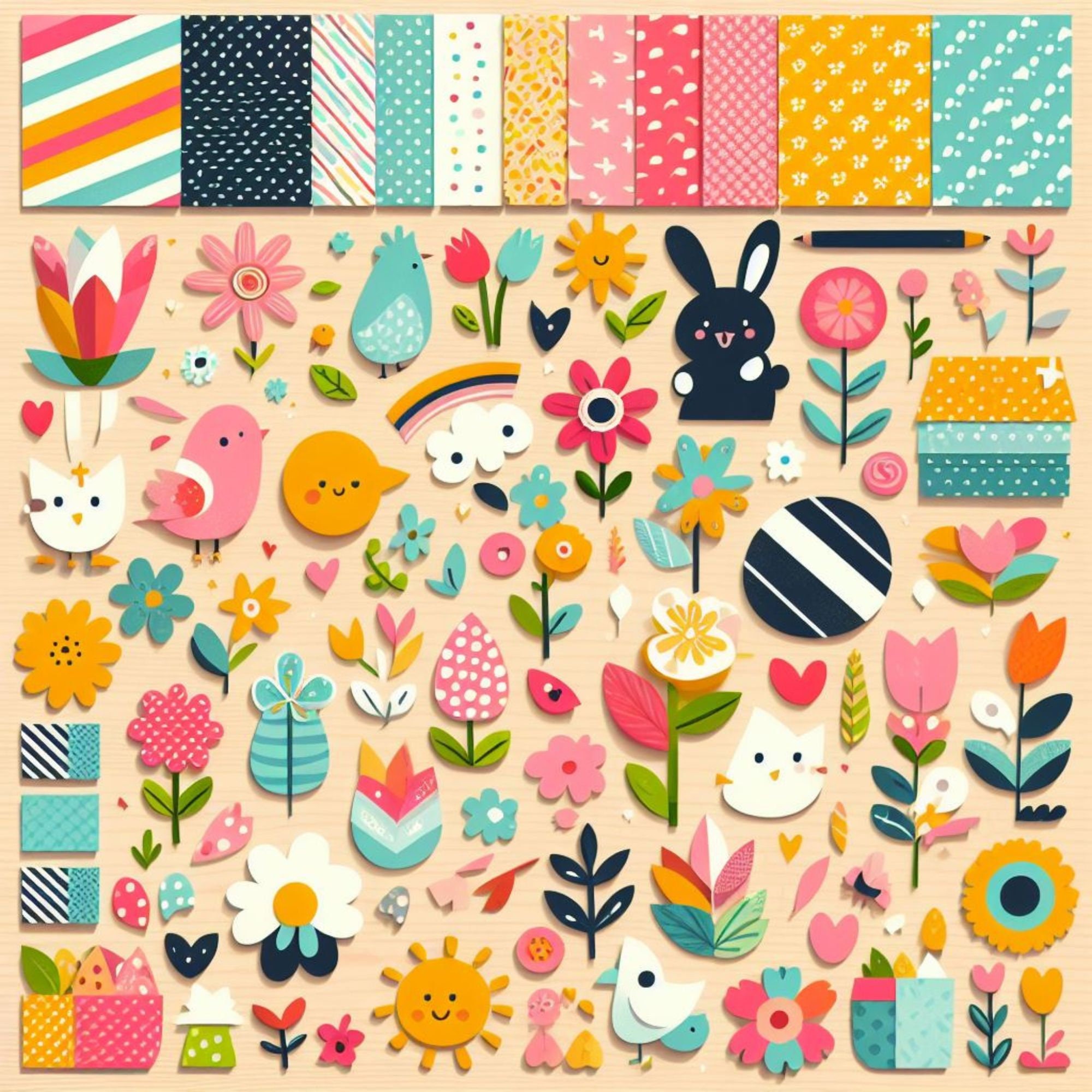 Printable Spring Paper for Wall Art or Scrapbooking - Etsy