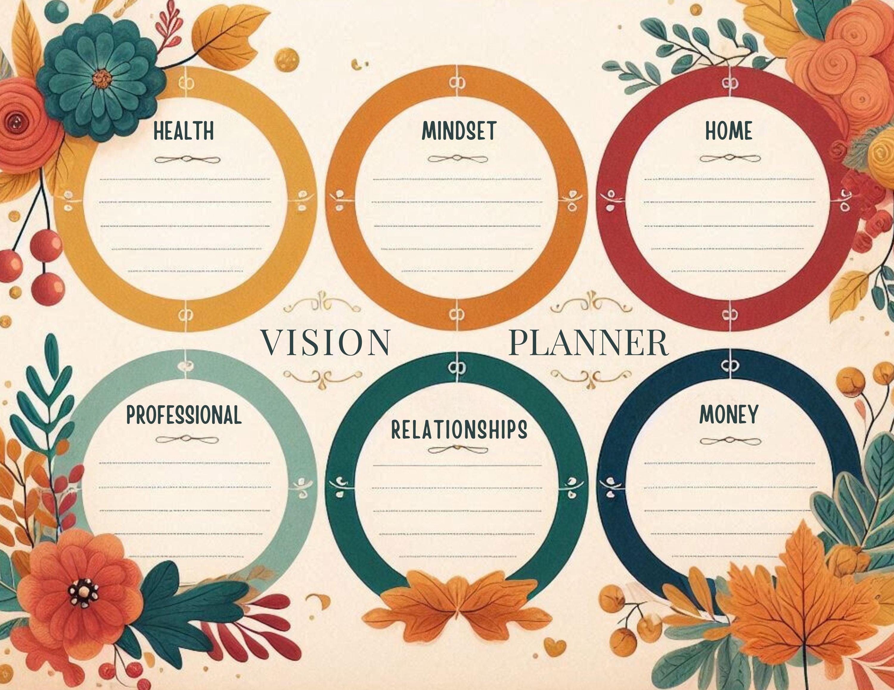 Autumn Vision Planner Printable-fall Goal Setting Worksheet-seasonal ...