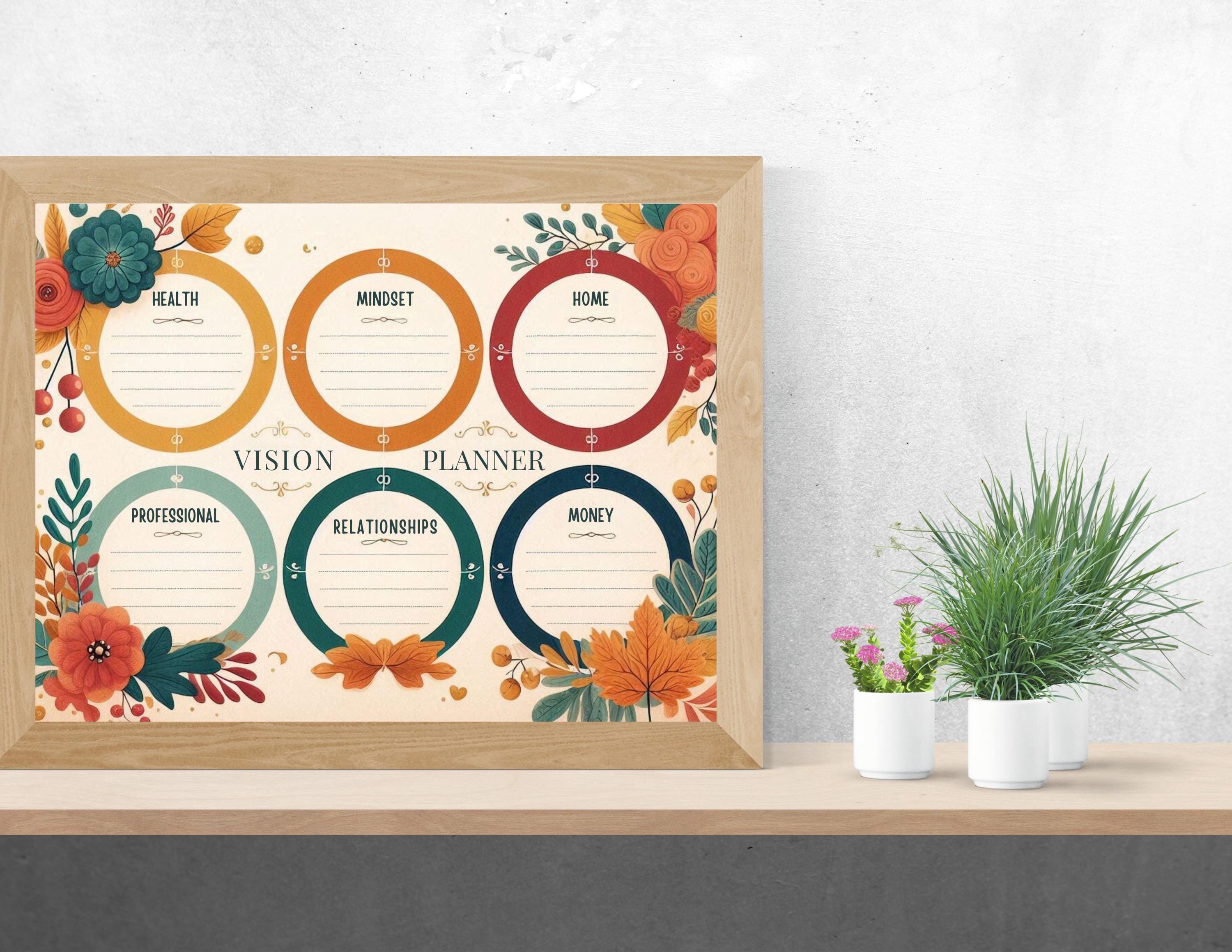 Autumn Vision Planner Printable-fall Goal Setting Worksheet-seasonal ...