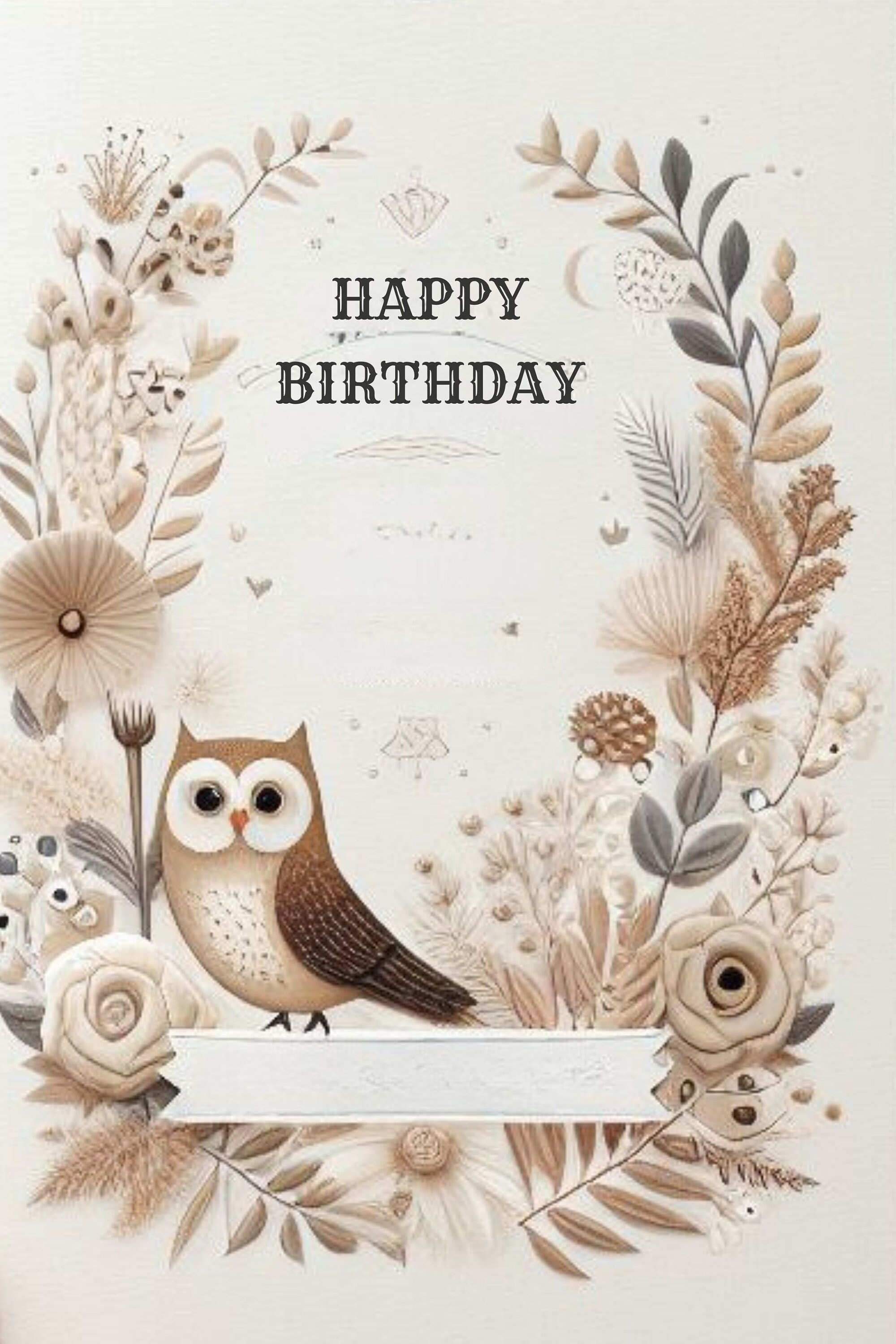 Vintage Birthday Card Printable | Antique Style Greeting Card | Instant ...