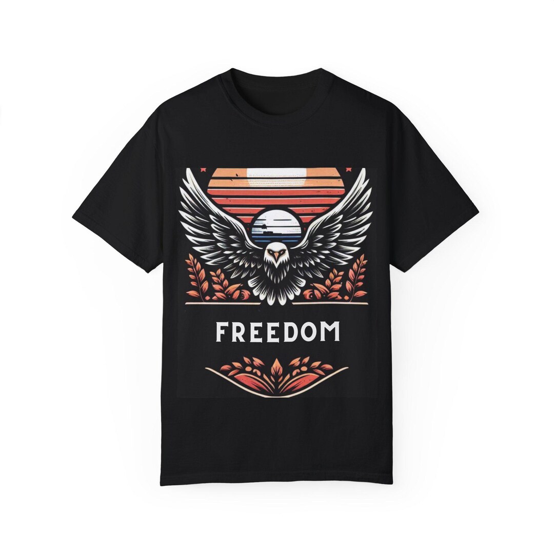 Black Eagle freedom Graphic Tee-comfort 100% Cotton - Etsy