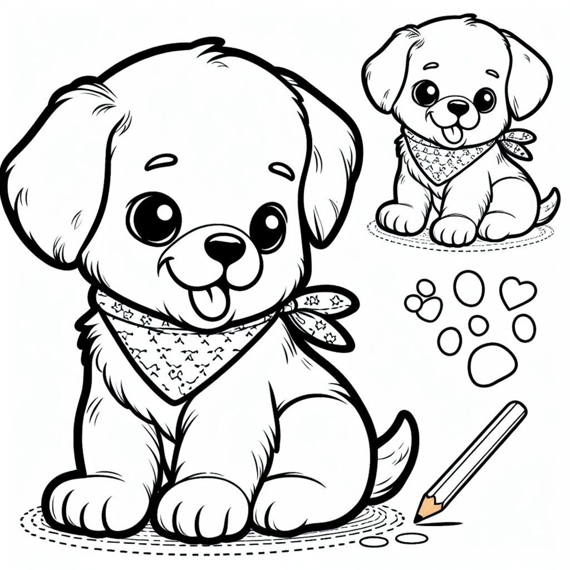 Puppy Coloring Pages: Fun Dog Activity Book (printable) - Etsy