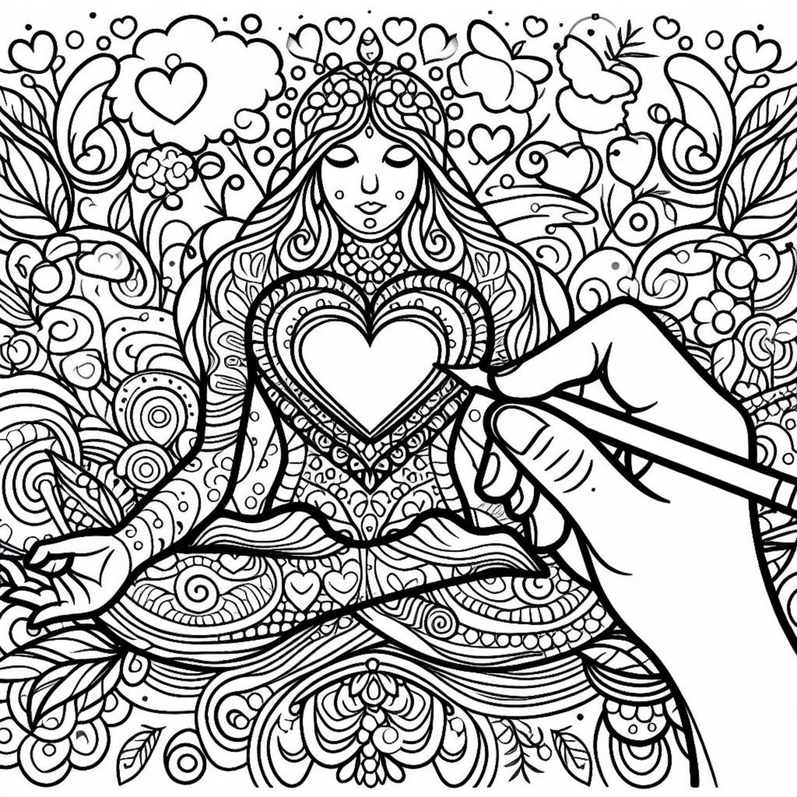 Mindfulness Coloring Pages: Relaxing Designs for Stress Relief - Etsy