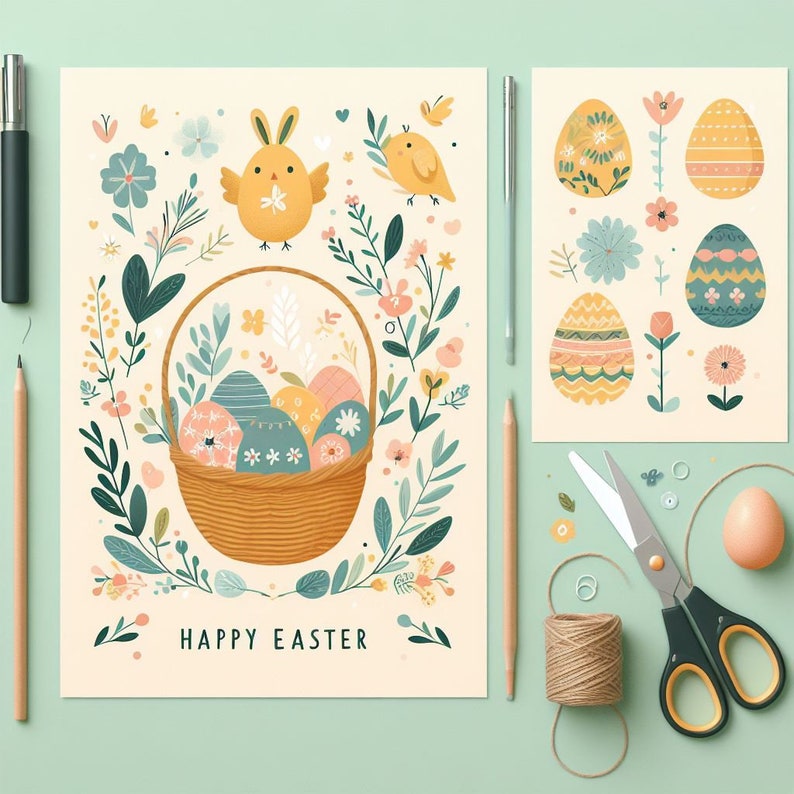 Printable Easter Card PDF - Etsy