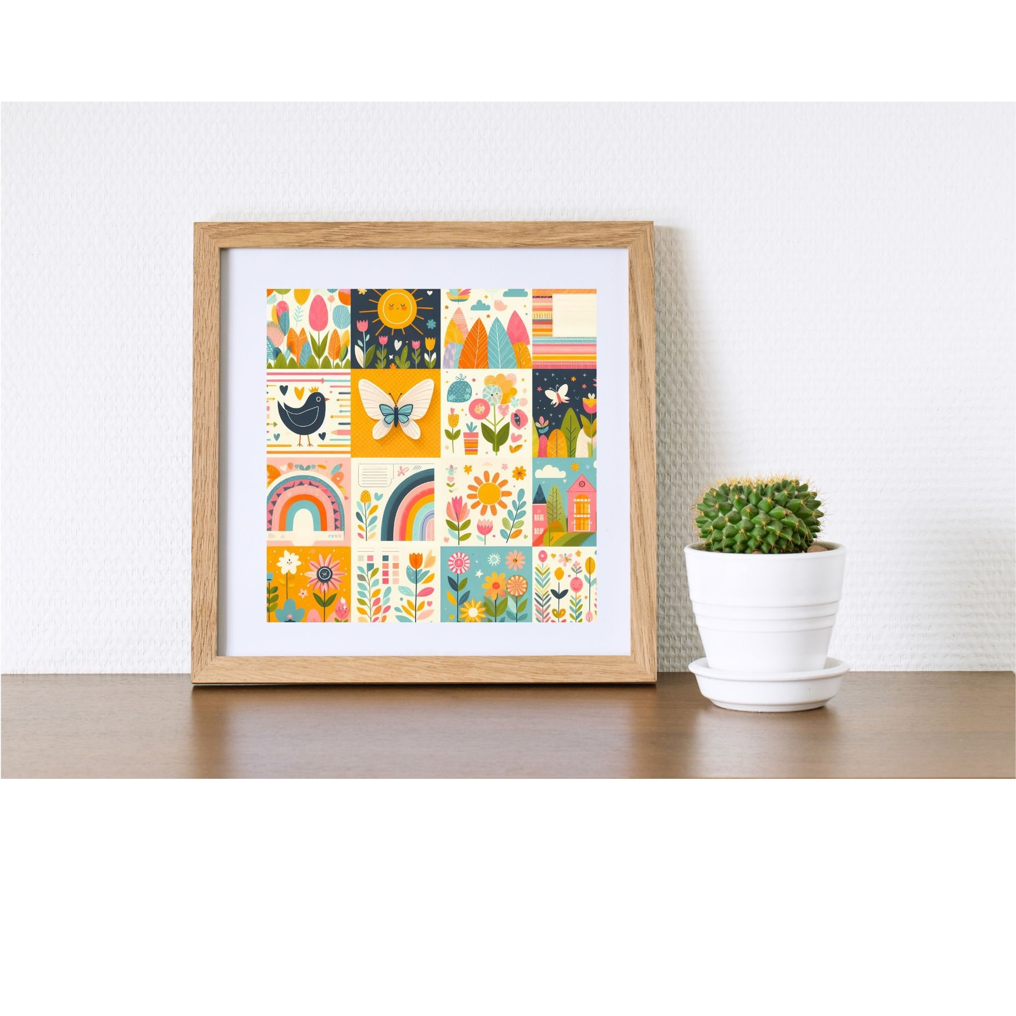 Printable Paper With a Colorful & Playful Design for Wall Art or ...