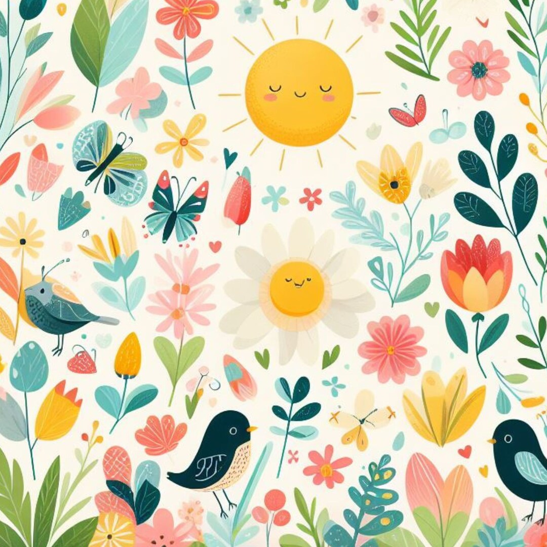 Printable Paper With a Colorful & Playful Design for Wall Art or ...