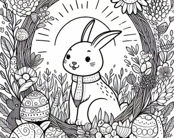 Printable Spring Easter Coloring Pages Springtime Coloring Sheets April ...