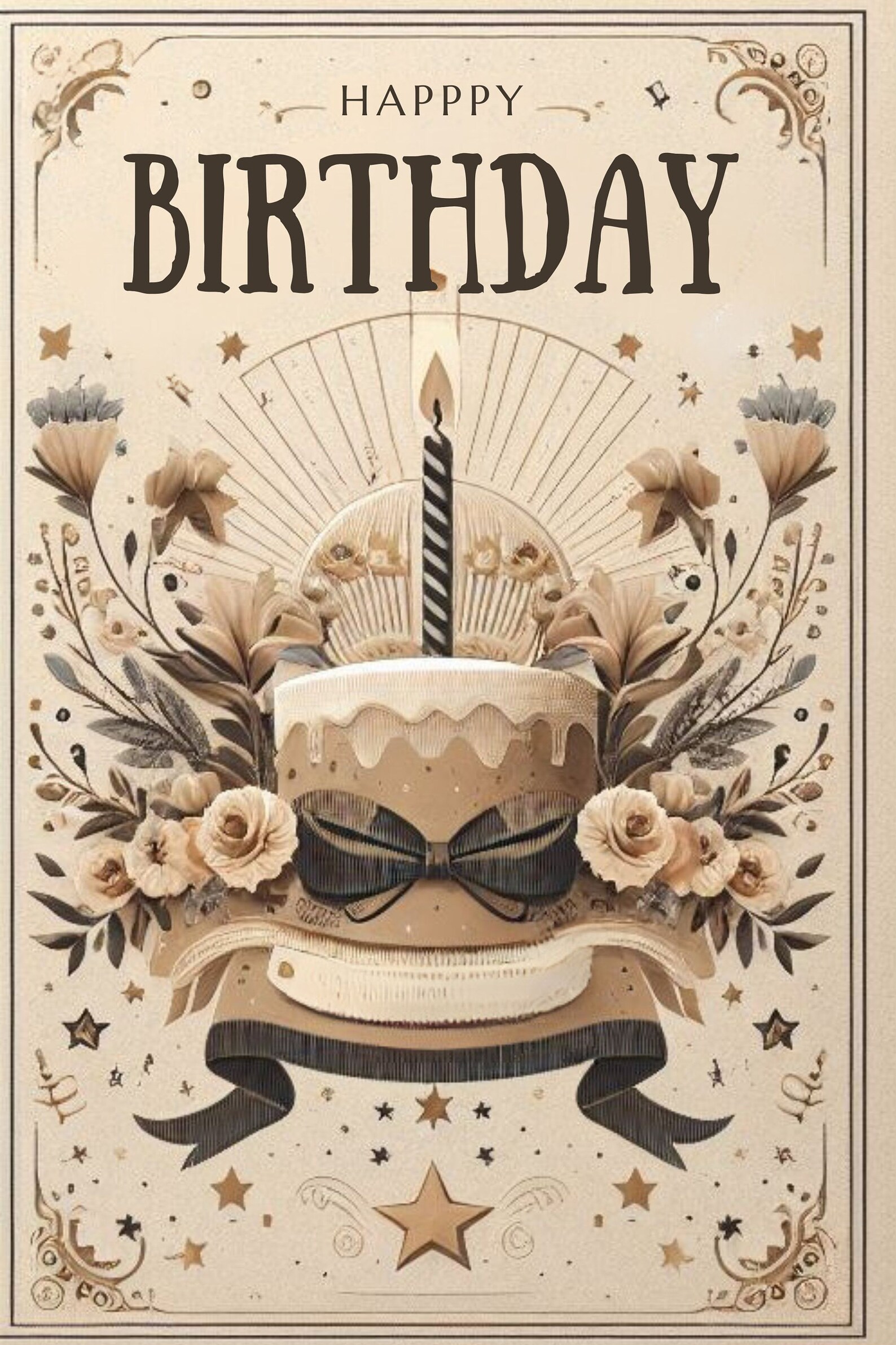 Printable Vintage Designed Birthday Cards PDF - Etsy