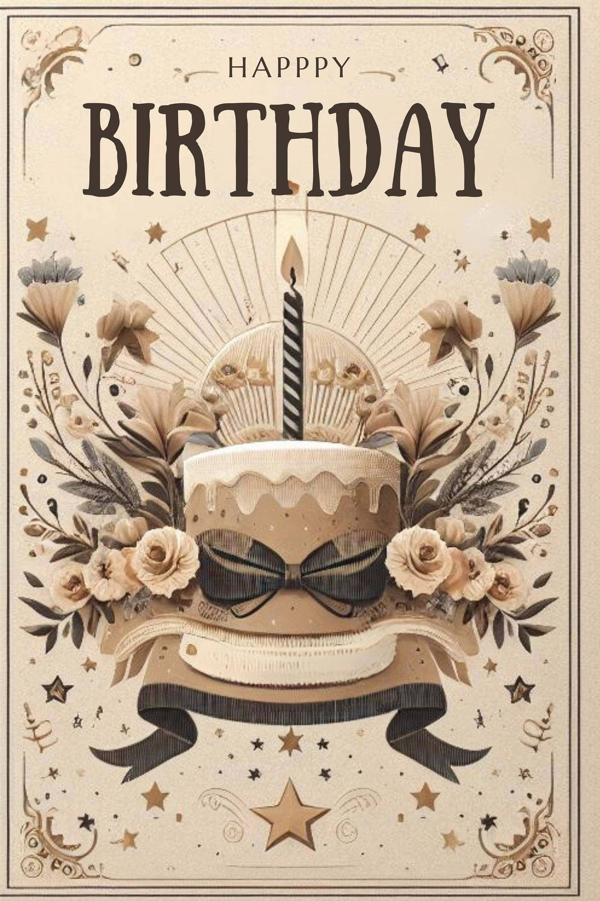 Printable Vintage Designed Birthday Cards PDF - Etsy
