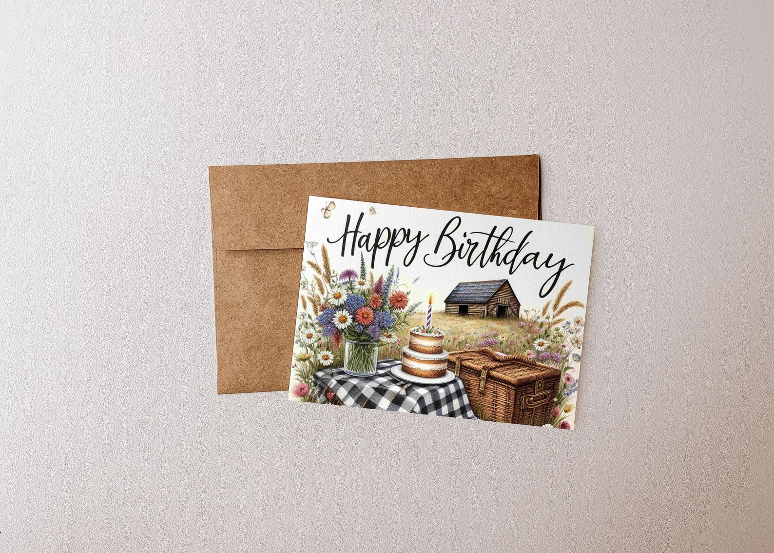 Rustic Birthday Card Printable PDF - Etsy