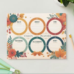 Autumn Vision Planner Printable-fall Goal Setting Worksheet-seasonal ...