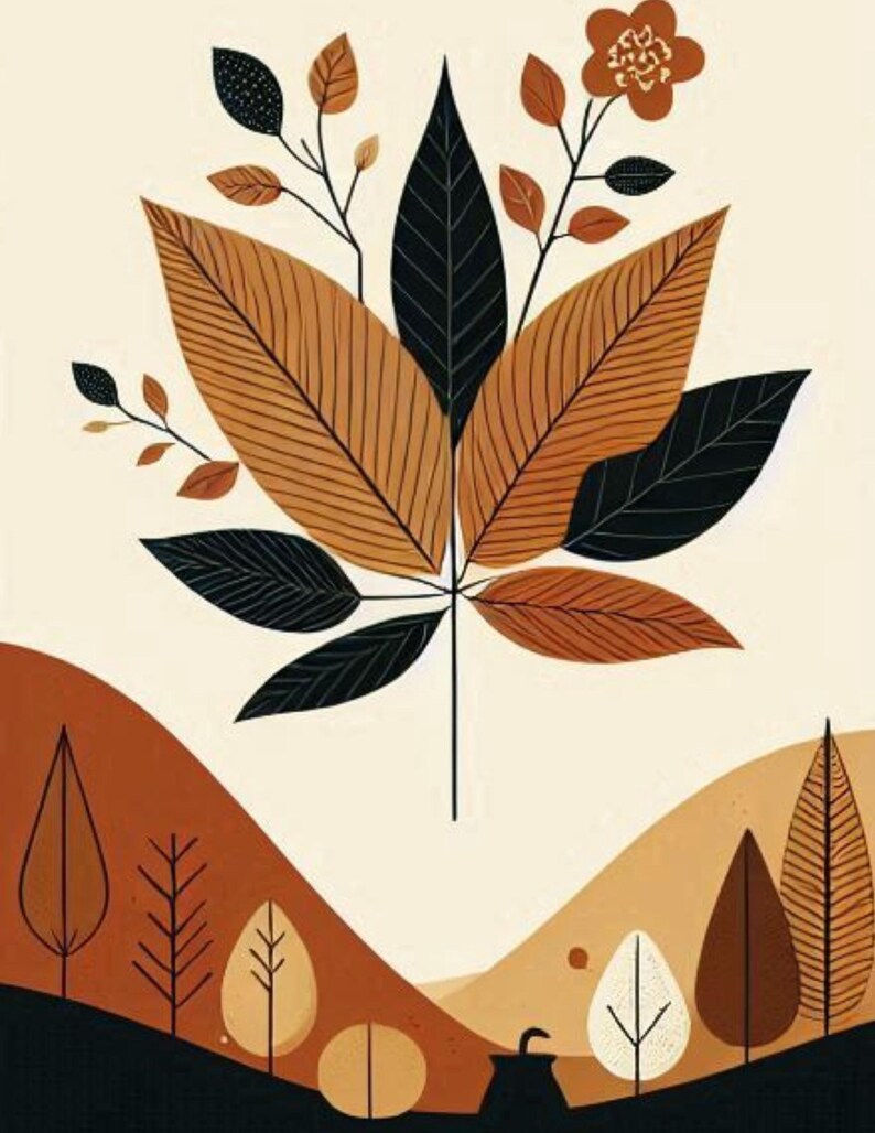 Minimalist Autumn Wall Art Printables | Fall-themed Digital Decor ...