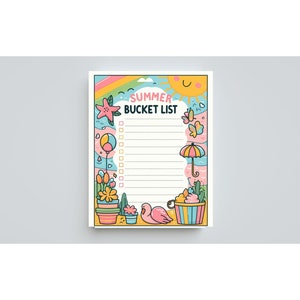Summer Bucket List PDF Printable - Etsy