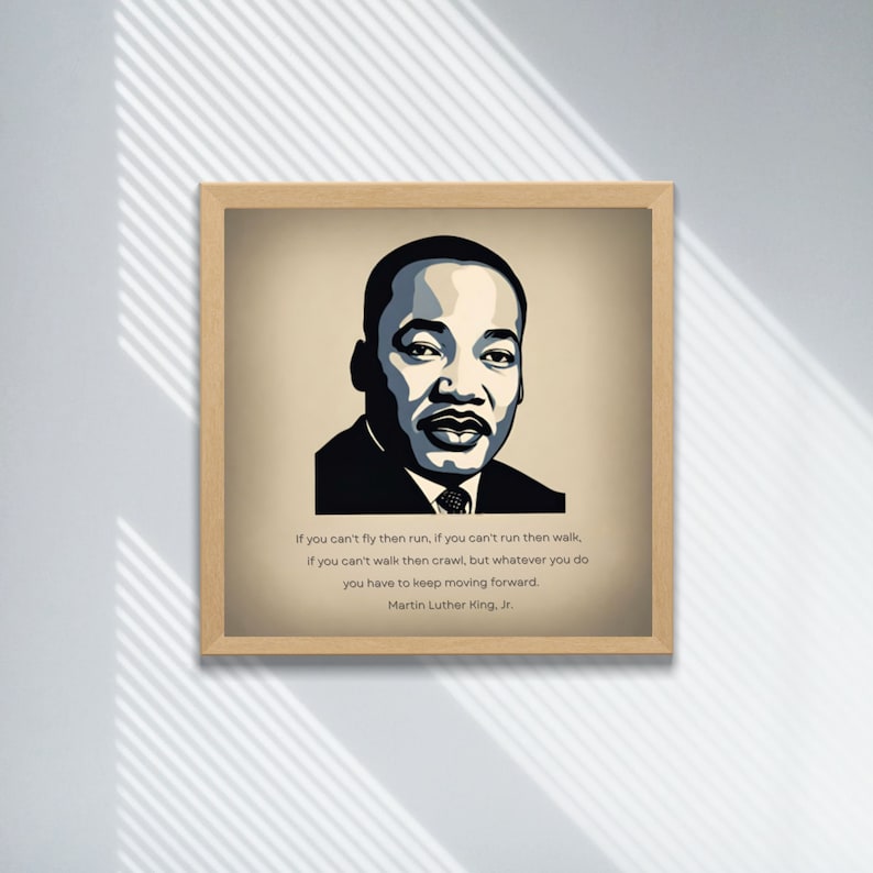Martin Luther King Jr. Inspiring Quote - 8x8 Printable Wall Art - Civil ...