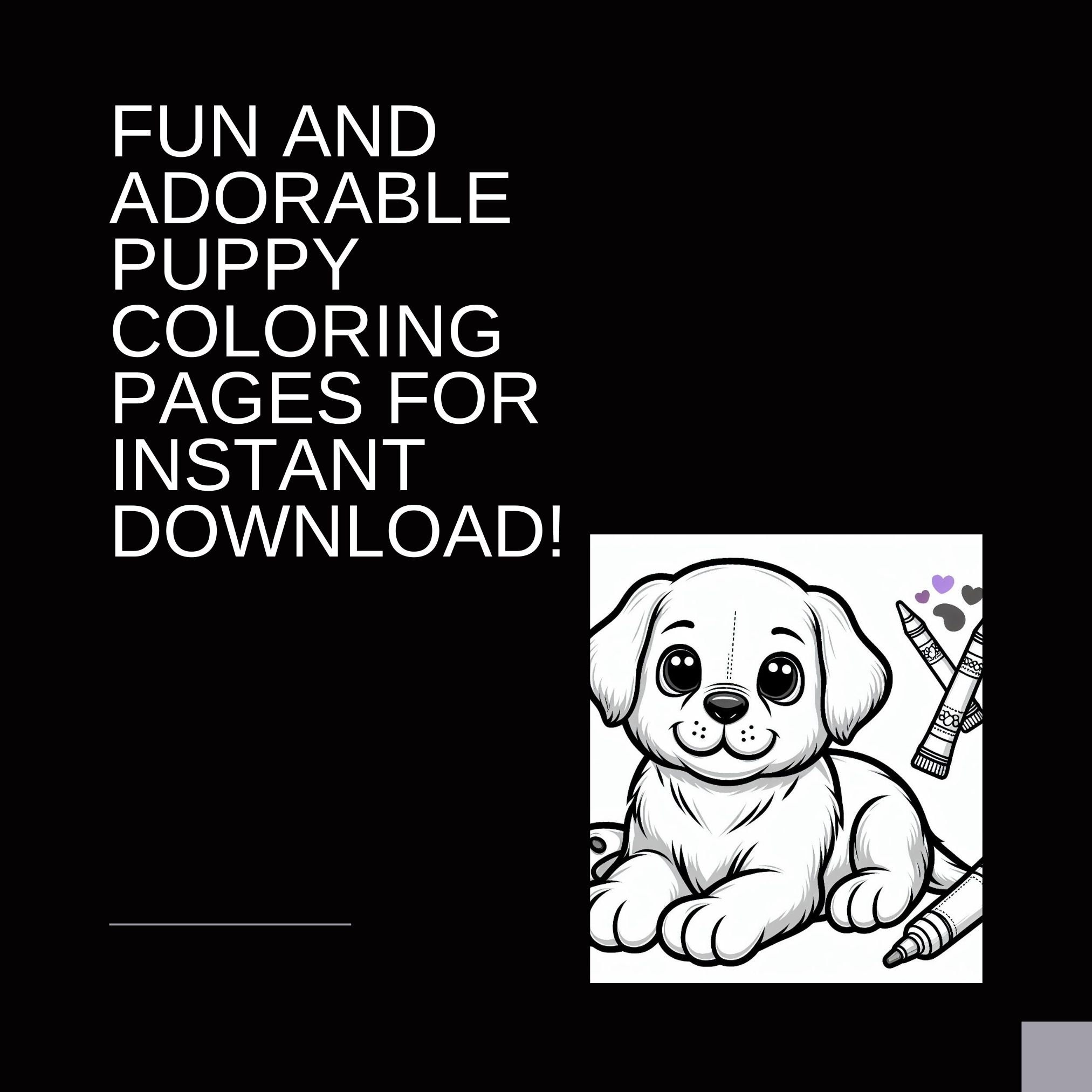 Puppy Coloring Pages: Fun Dog Activity Book (printable) - Etsy