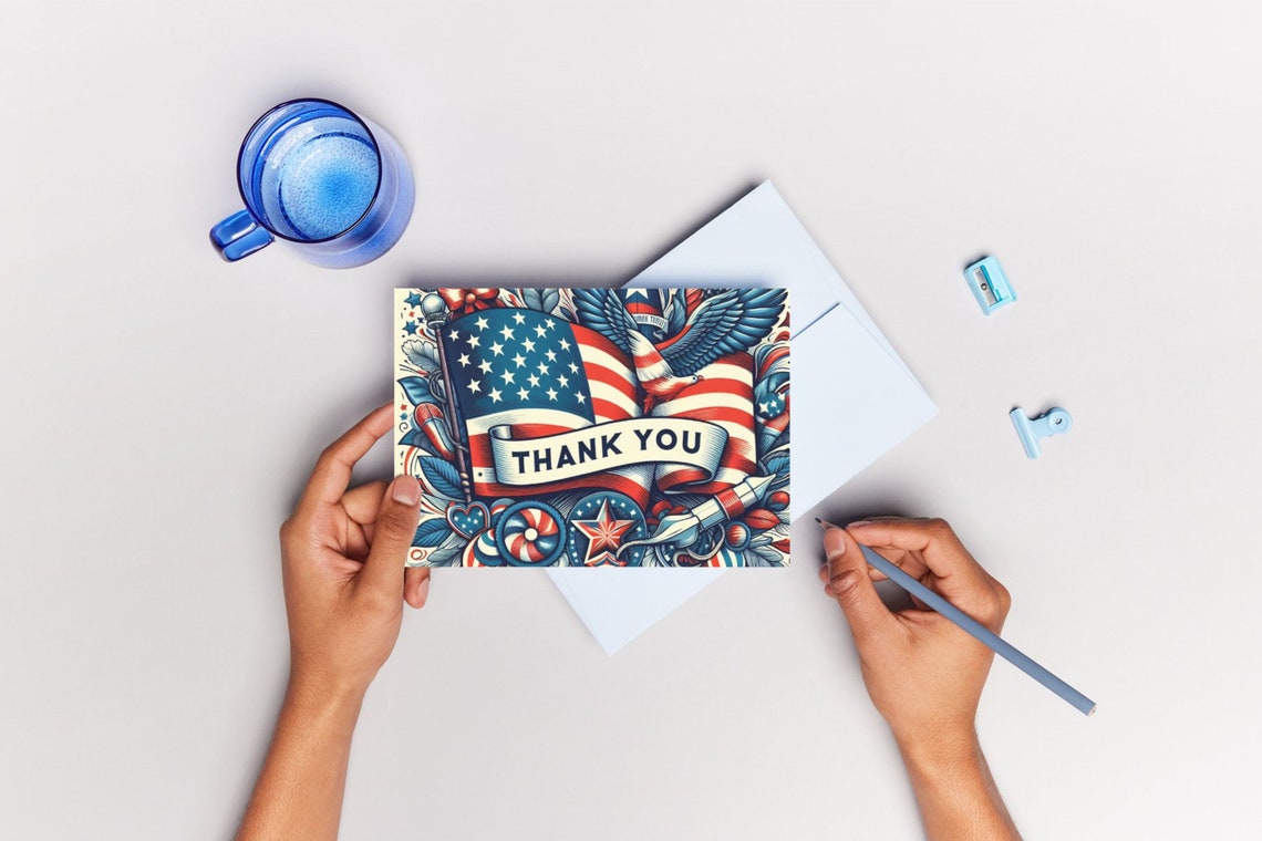 Memorial Day Thank You Card Printable PDF - Etsy