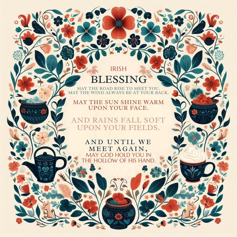 Printable Irish Blessing PDF for Wall Art - Etsy