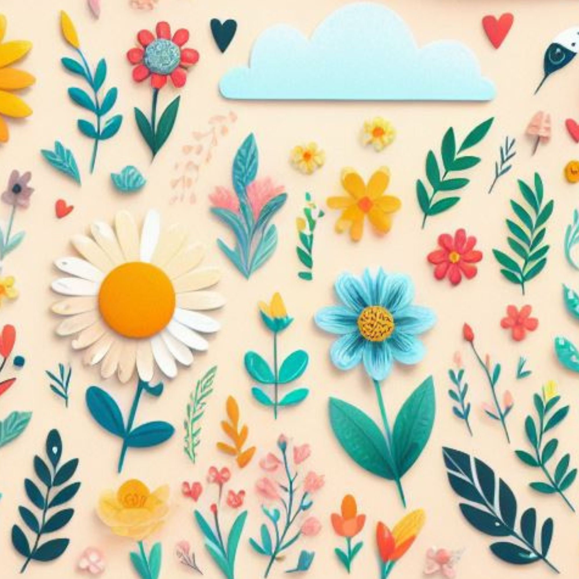 Printable Paper With a Colorful & Playful Design for Wall Art or ...