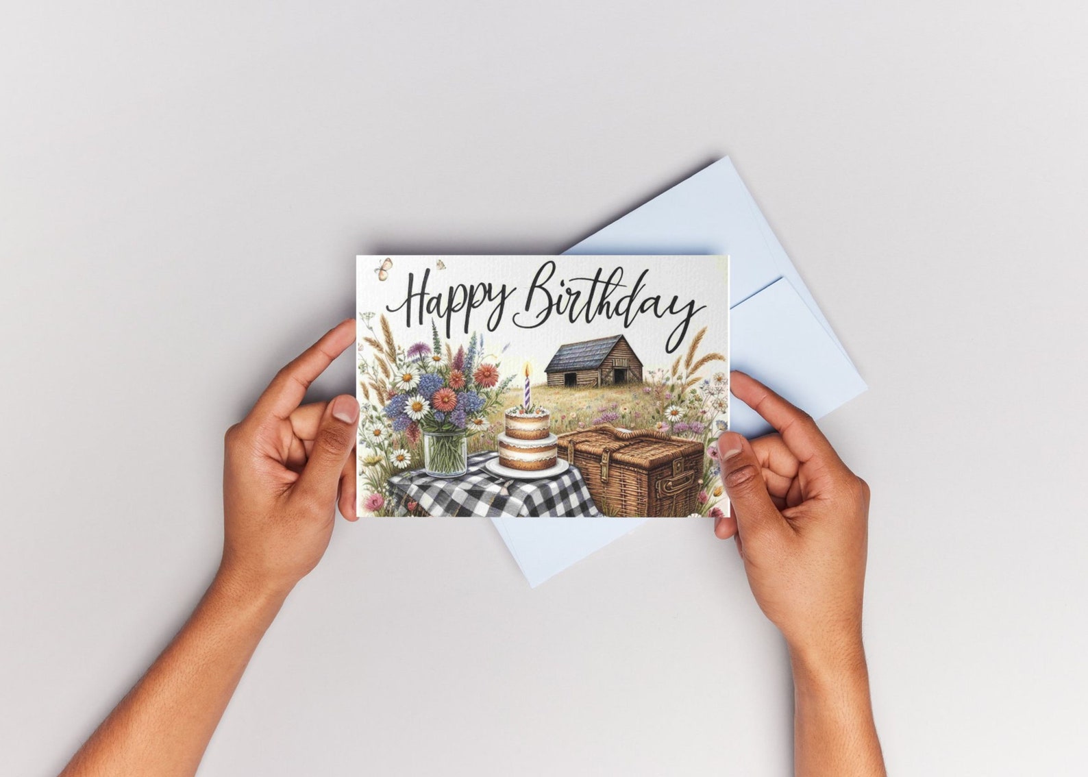 Rustic Birthday Card Printable PDF - Etsy