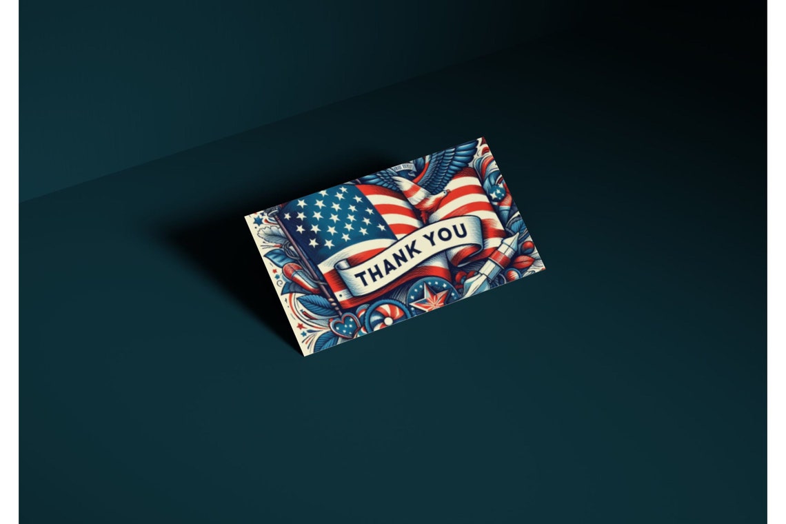 Memorial Day Thank You Card Printable PDF - Etsy