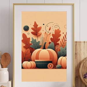 Minimalist Autumn Wall Art Printables | Fall-themed Digital Decor ...
