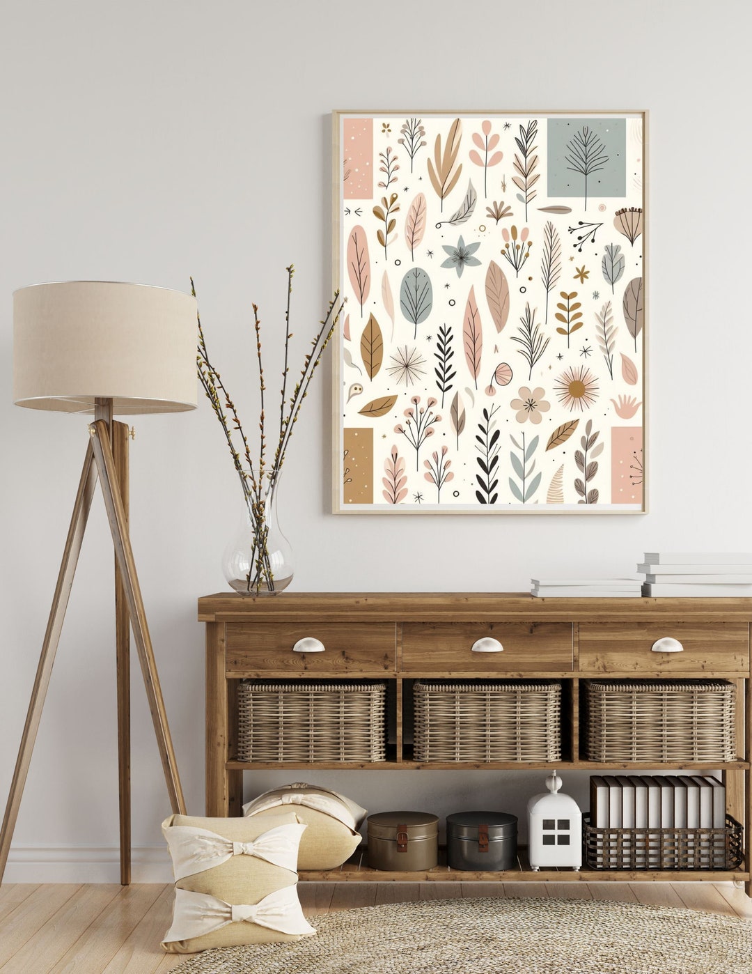 Minimalist Printable Spring Paper for Wall Art or Scrapbooking - Etsy