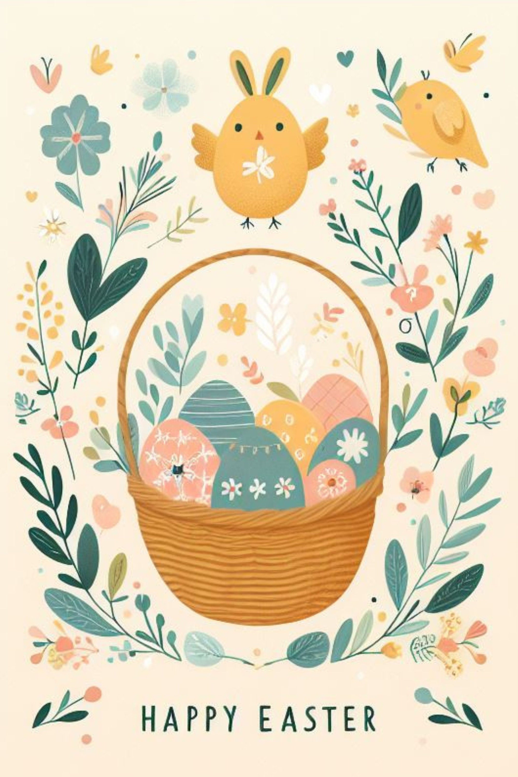 Printable Easter Card PDF - Etsy
