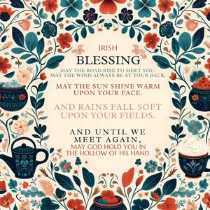Printable Irish Blessing PDF for Wall Art - Etsy